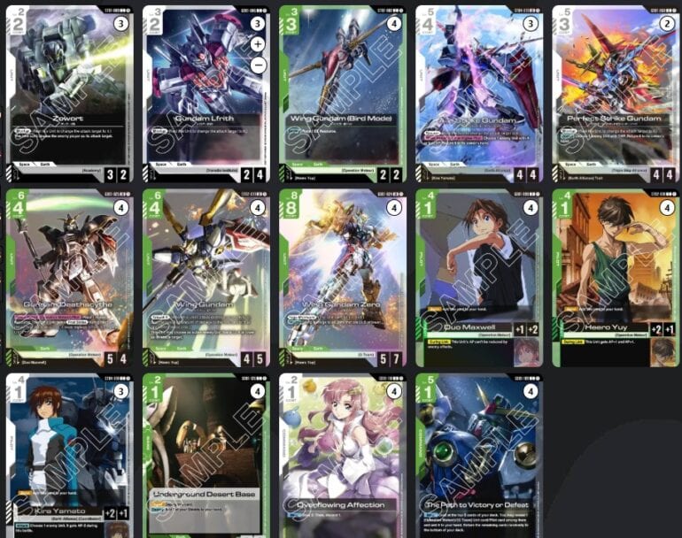 Gundam Card Game GD01 - Top Tier Decks So Far